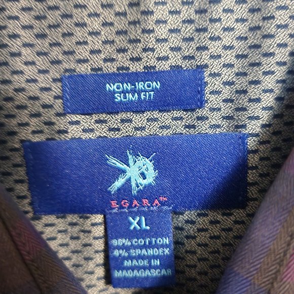 Egara | Shirts | Egara Mens Dress Shirt Dark Purplexlarge | Poshmark